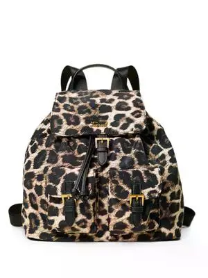TWINSET Leopard-print Buckled Backpack