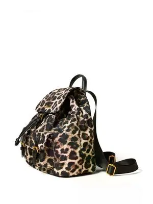 TWINSET Leopard-print Buckled Backpack