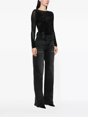 TWENTY FOURHAITCH Arches Rhinestone-embellished Mesh Body