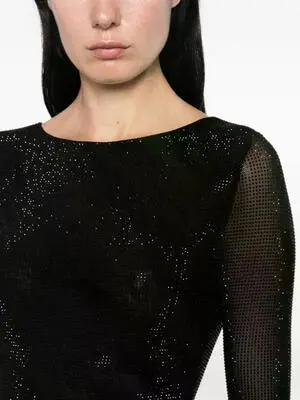 TWENTY FOURHAITCH Arches Rhinestone-embellished Mesh Body