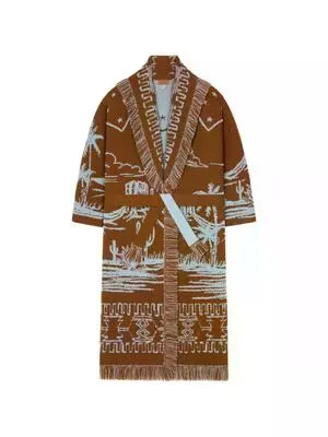 Alanui Canyon Spirit Jacquard Knit Coat
