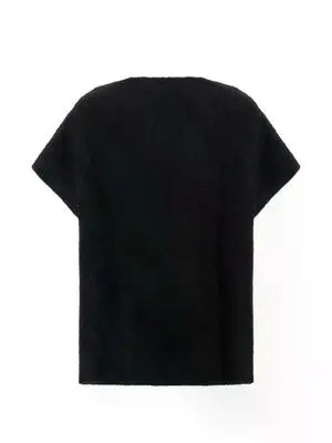 NUDE Brushed Alpaca-blend Short-sleeve Sweater