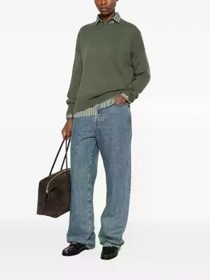 ALLUDE Ribbed-knit Sweater - Green