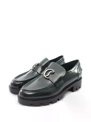 CHRISTIAN LOUBOUTIN 2010s Cl Moc Lug Loafers - Green