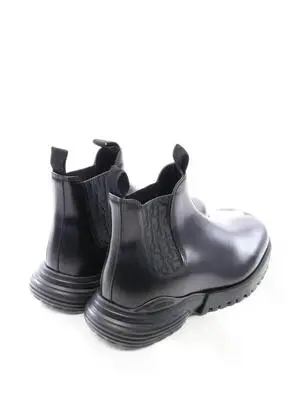 Dior 2020s Oblique Combat Leather Chelsea Boots