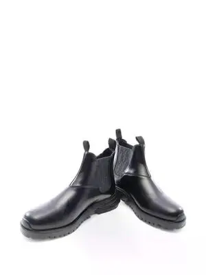 Dior 2020s Oblique Combat Leather Chelsea Boots