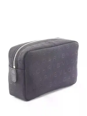 BVLGARI Logomania Pattern Zip-fastening Pouch Bag