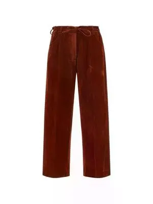 NUDE Velvet Finish Drawstring Trousers