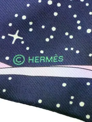 Hermès 2010s Space Derby Scarf - Blue