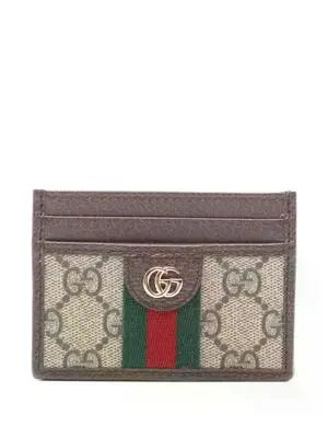Gucci 2020s Ophidia Gg Supreme Card Case - Brown