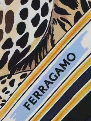FERRAGAMO Felini Print Silk Mini Bandeau - Blue