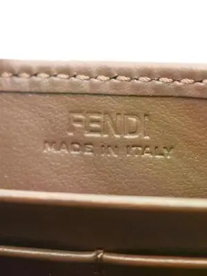 Fendi 2010-2026 Zucca Calfskin Continental Envelope Wallet On Chain Crossbody Bag - Brown