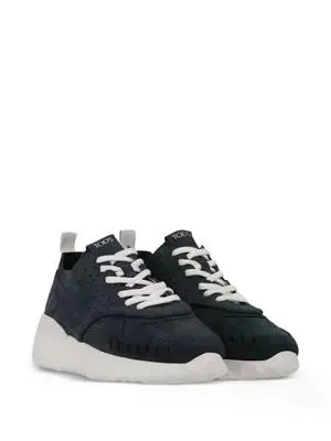 TOD'S Perforated-details Lace-up Panelled Sneakers