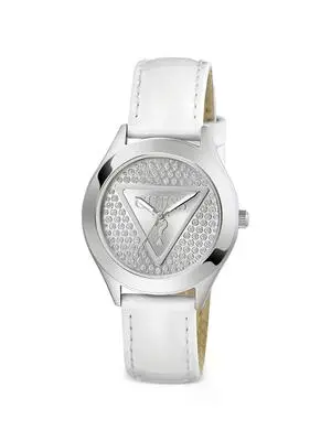 Guess Triangle-logo 34mm Watch - Silver