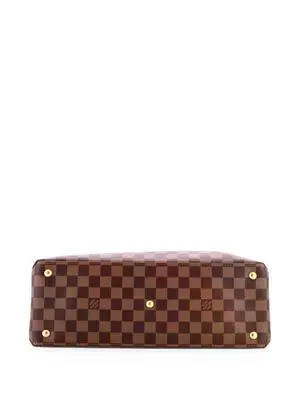 LOUIS VUITTON Riverside Handbag Damier With Leather Tote Bag