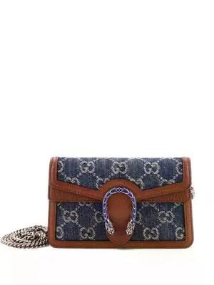 Gucci Dionysus Bag Gg Denim Super Mini Crossbody Bag - Blue