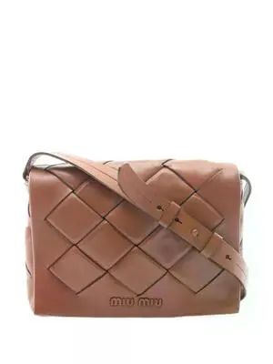 Miu Miu 2010s Leather Cross Body Bag - Brown