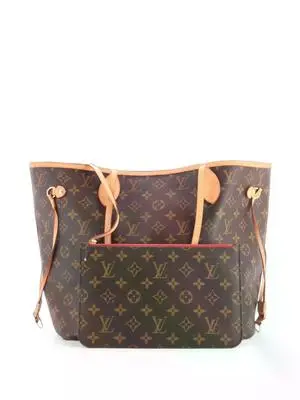 LOUIS VUITTON Neverfull Nm Monogram Canvas Mm Tote Bag - Brown