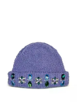 MELROSE HIGH X Lotto Crown Of Cairo Crystal-embellished Beanie - Purple