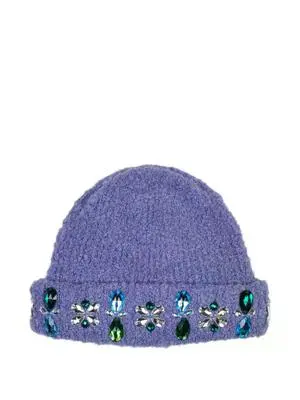 MELROSE HIGH Crystal Beanie - Purple