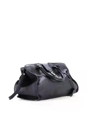 Saint Laurent Monogram Cabas Downtown Leather Small Tote Bag - Black