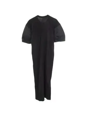 Sacai Color-block Short Sleeve Midi Dress