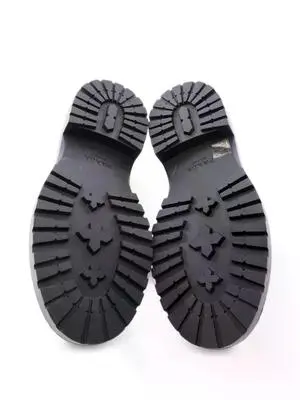Prada Leather Loafers With Triangle Logo Plaque