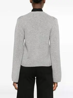 ALLUDE Patch-pocket Ribbed-trim Cardigan
