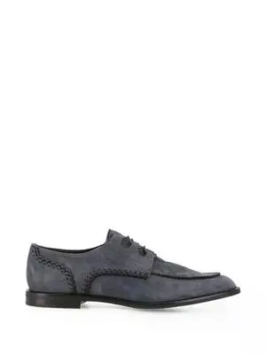 TOD'S Whipstitch-trim Suede Sneakers - Blue