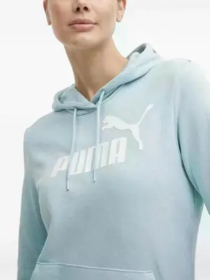 PUMA Logo-print Drawstring Hoodie - Blue