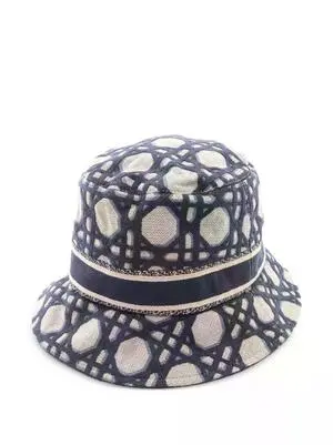 Dior 2010s D-bobby Macrocdnnage Bucket Hat - Neutrals
