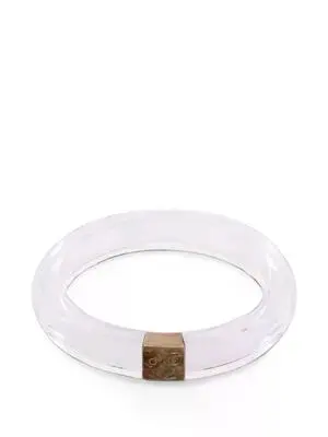 LOUIS VUITTON Engraved-logo Bracelet - White