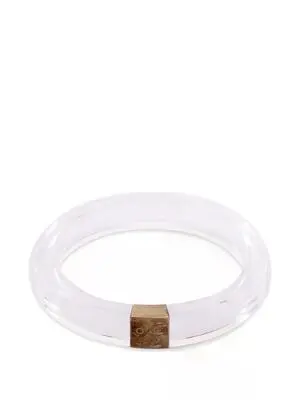 LOUIS VUITTON Engraved-logo Bracelet - White