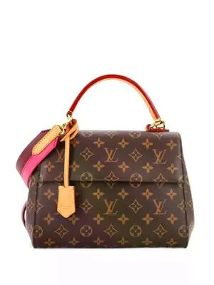 LOUIS VUITTON Cluny Top Handle Bag Monogram Canvas Bb Satchel - Brown