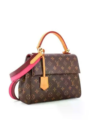 LOUIS VUITTON Cluny Top Handle Bag Monogram Canvas Bb Satchel