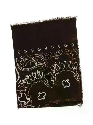 Destin Paisley-print Bandana Scarf - Brown