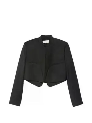 LITKOVSKA Cropped Layered-effect Jacket - Black