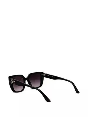 Karl Lagerfeld Logo-plaque Geometric-frame Sunglasses