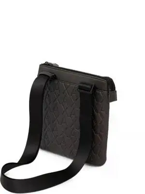 Armani Exchange Logo Embossed Cross Body Bag - Brown