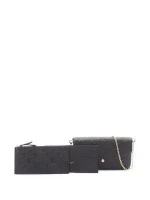 LOUIS VUITTON Felicie Monogram Empreinte Shoulder Bag - Black