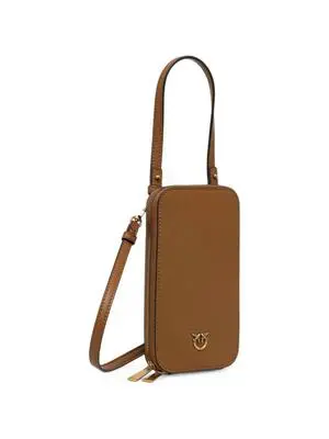 Pinko Love Birds Leather Phone Bag