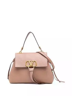 Valentino Garavani 2000-2017 Medium Grained Calfskin Vring Top Handle Bag Satchel - Brown