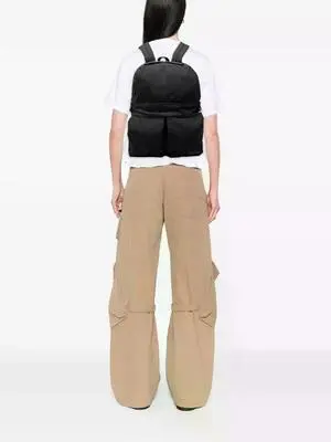 Burberry Nylon And Leather Trimmed Backpack
