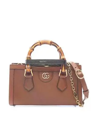 Gucci 2010s Small Diana Bamboo Tote Bag - Brown