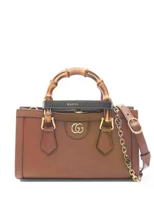 Gucci Diana Bamboo Tote Bag - Brown