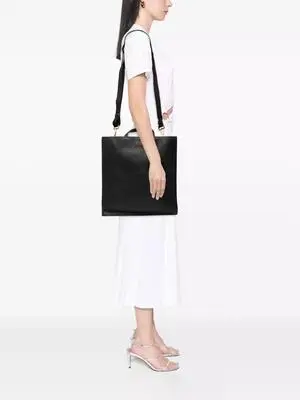 Gucci 2000-2015 Grained Calfskin Web Vertical Tote Satchel
