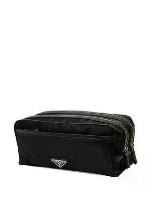 Prada 2013-2026 Saffiano Trimmed Re Nylon Travel Pouch