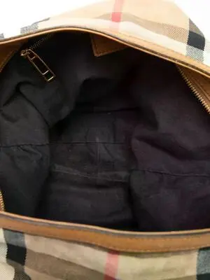 Burberry 2000-2017 Medium House Check Canvas Ashwood Hobo Satchel