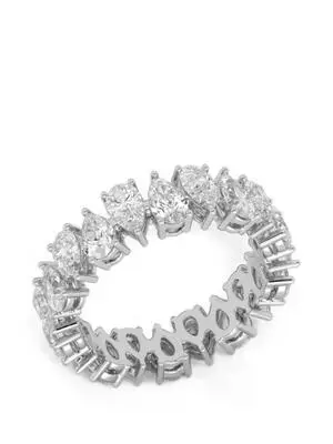 SOLO FOR DIAMONDS Pear-cut Diamond Eternity Ring In 14k Gold - Silver