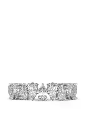 SOLO FOR DIAMONDS Pear-cut Diamond Eternity Ring In 14k Gold - Silver
